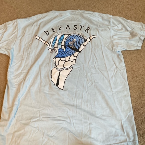 dezaster | Shirts | Surfing Skeleton Graphic Tshirt | Poshmark